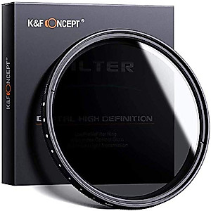 K&F Concept 67mm Variable ND2-ND400 ND Lens Filter (1-9 Stops) for Camera Lens, Adjustable Neutral Density Filter with Microfiber Cleaning Cloth (B-Series)