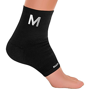 MAAZO Ankle Brace for Plantar Fasciitis Relief, Adjustable Compression Ankle Wrap & Ankle Brace for Women & Men Ankle Support Strap for Achilles,Tendon,Sprain,Injury Recovery (M,Pair)