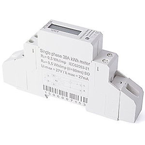 BAYM® 5(32) A 120V 60HZ Single Phase Din Rail KWH Watt Hour Din-Rail Energy Meter LCD KWH 32A