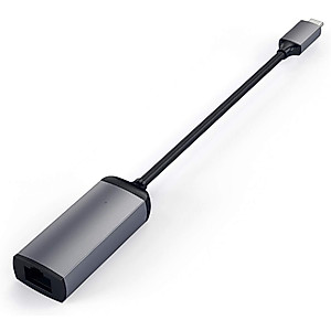 Satechi Aluminum Type-C Gigabit Ethernet Adapter - Compatible with 2022 MacBook Pro/Air M2, 2021 MacBook Pro M1, 2020 MacBook Air/Pro M1, 2021 iPad Pro M1 (Space Gray)