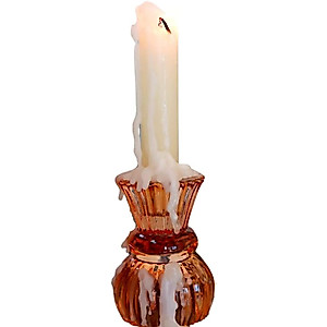 Candlestock Hippie Drippy Drip Candles - Pack of 6 Dripping Taper Candles - Wine Bottle Melting Candles (Ivory)