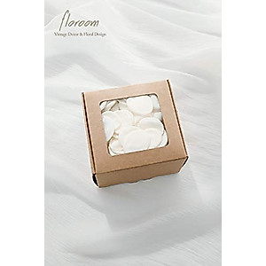 Floroom 300pcs Silk Rose Petals Ivory Flower Petals for Wedding Flower Girl Basket White Aisle Scatter Dinner Table Centerpieces Party Confetti Bridal Shower Romantic Night Decoration