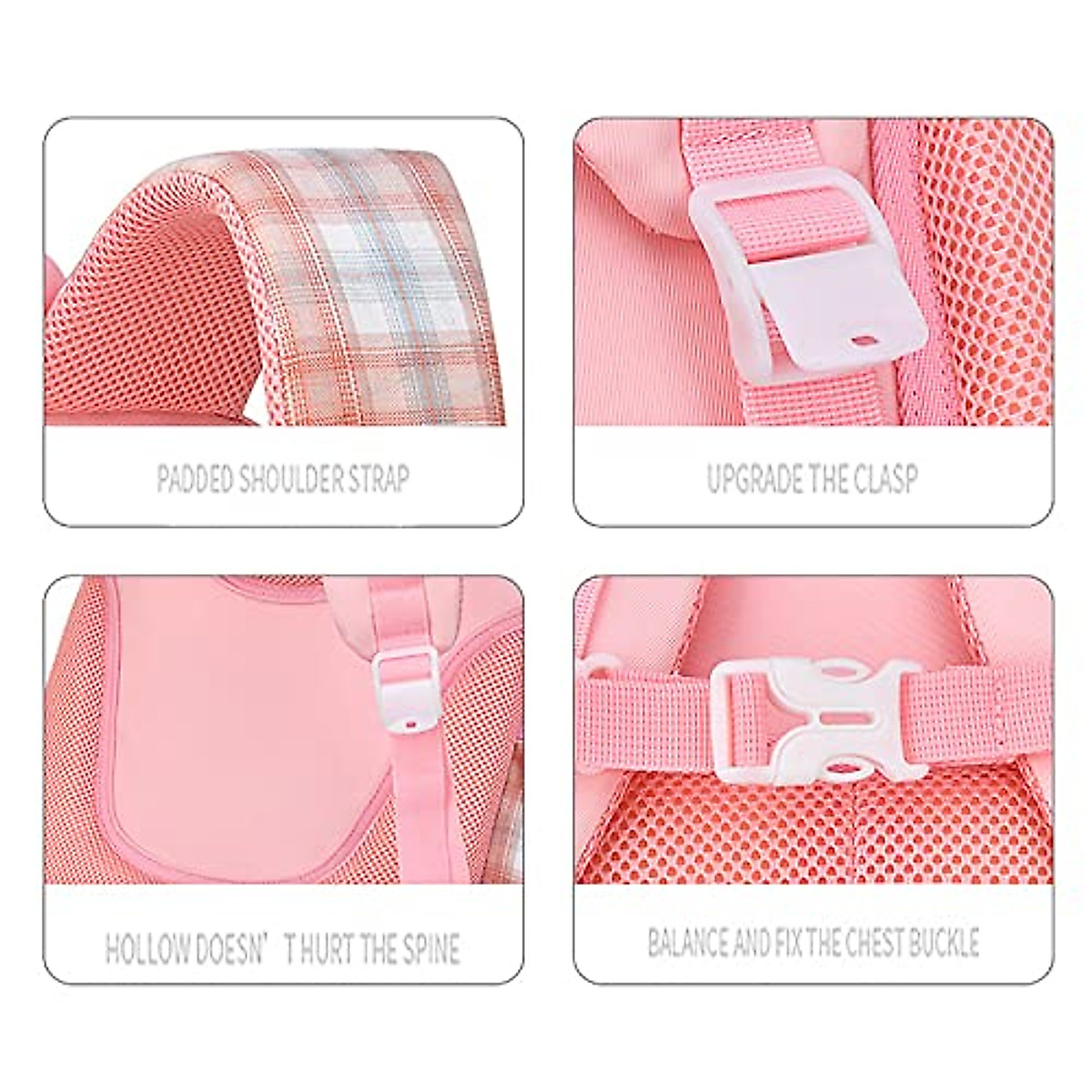 MQUN Cute Backpack Travel Backpack School Bag Multifunctional School Durable School Bag with Doll Pendant