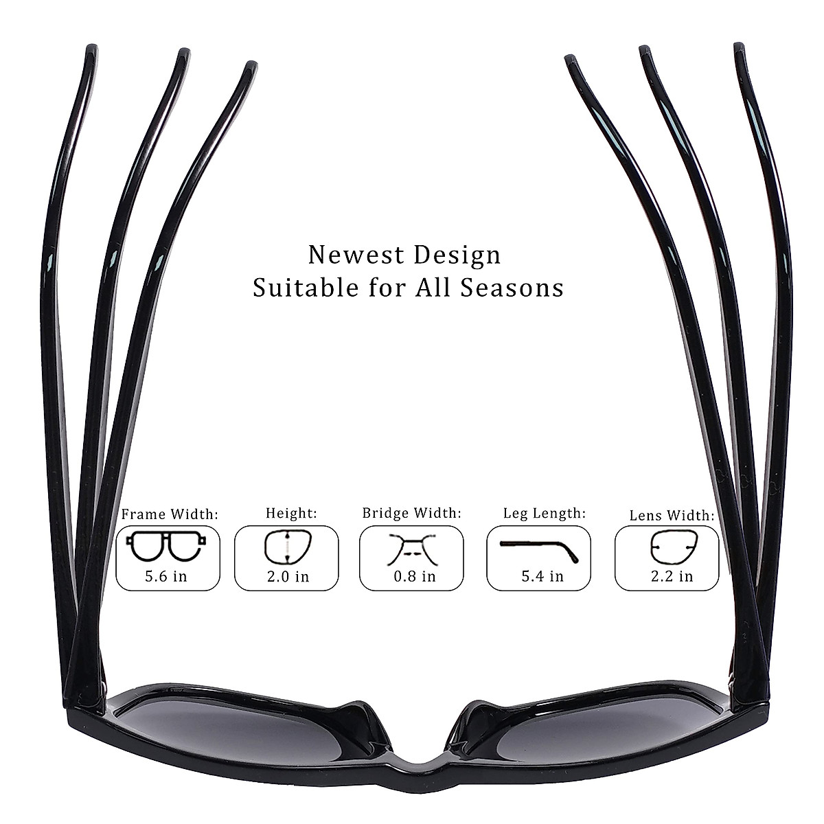 Yaserra Polarized Sunglasses for Men Women, Color Mirror Lens Trendy Designer Style Shades UV Blocking