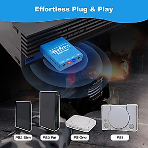 BITFUNX RetroScaler PS2/PS1 Wireless Controller Adapter - Supports PS2/PS1 Game Console, Compatible with PS3/PS4/PS5, Xbox One S, Series X/S, Switch Pro Bluetooth Controllers