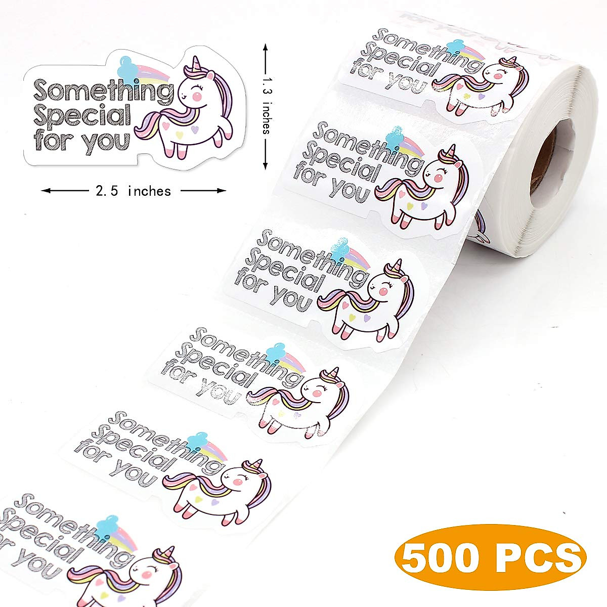 Muminglong 1.5 Inch Cute Unicorn Stickers, Thank You Stickers, 500 PCS