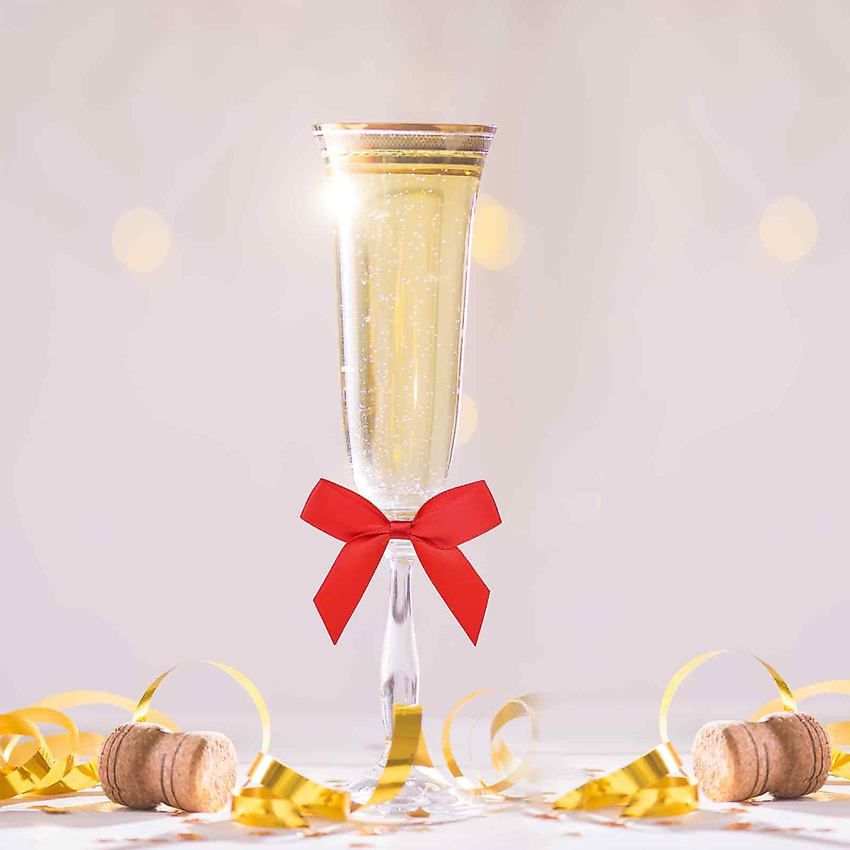 40 PCS Red Satin Ribbon Bows Self Adhesive Bows for Luxury Gift Wrapping Small Tied Ribbon Adhesive Bow for DIY Satin Ribbon Bows for Brithday Christmas Party Gift Wrap Bows for Bags