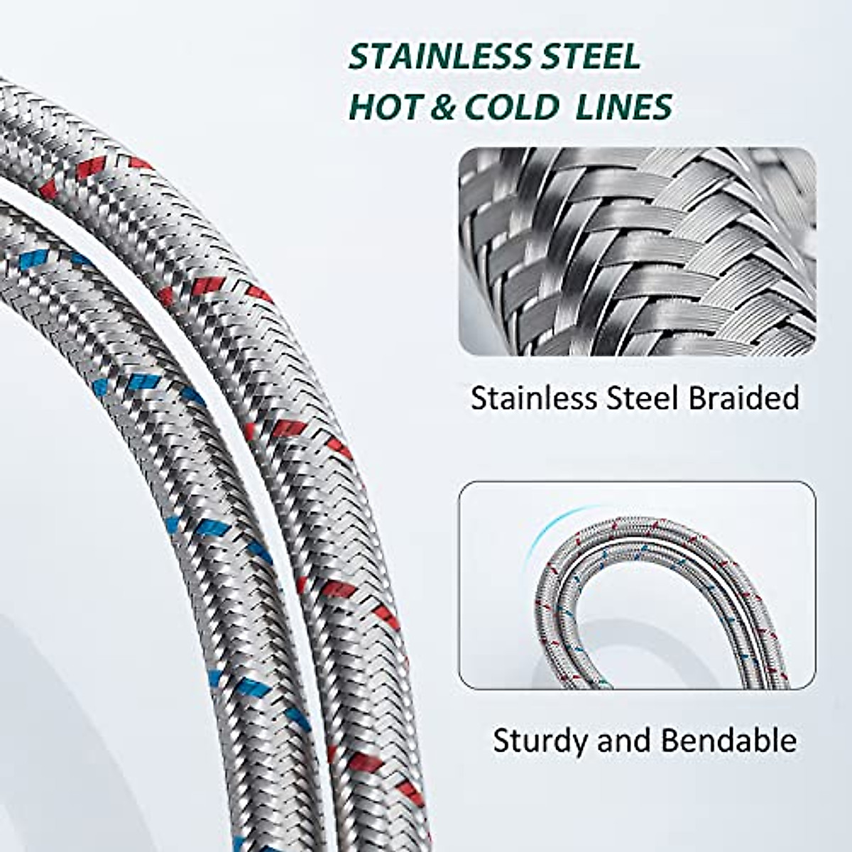 Hoimpro Matte Black Spring Kitchen Faucet with Pull Down Sprayer, Rv Black Kitchen Sink Faucet with Pull Out Sprayer,3 Function Single Handle Laundry Faucet with Cover Plate,Brass(Single or 3 Hole)