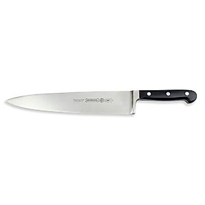 Mundial 5100 Series Black Cooking Knife, 10-Inch Chef's Knife, Polycarbonate Handle, for meat and vegetables, Fully Forged Carbon Stainless Steel