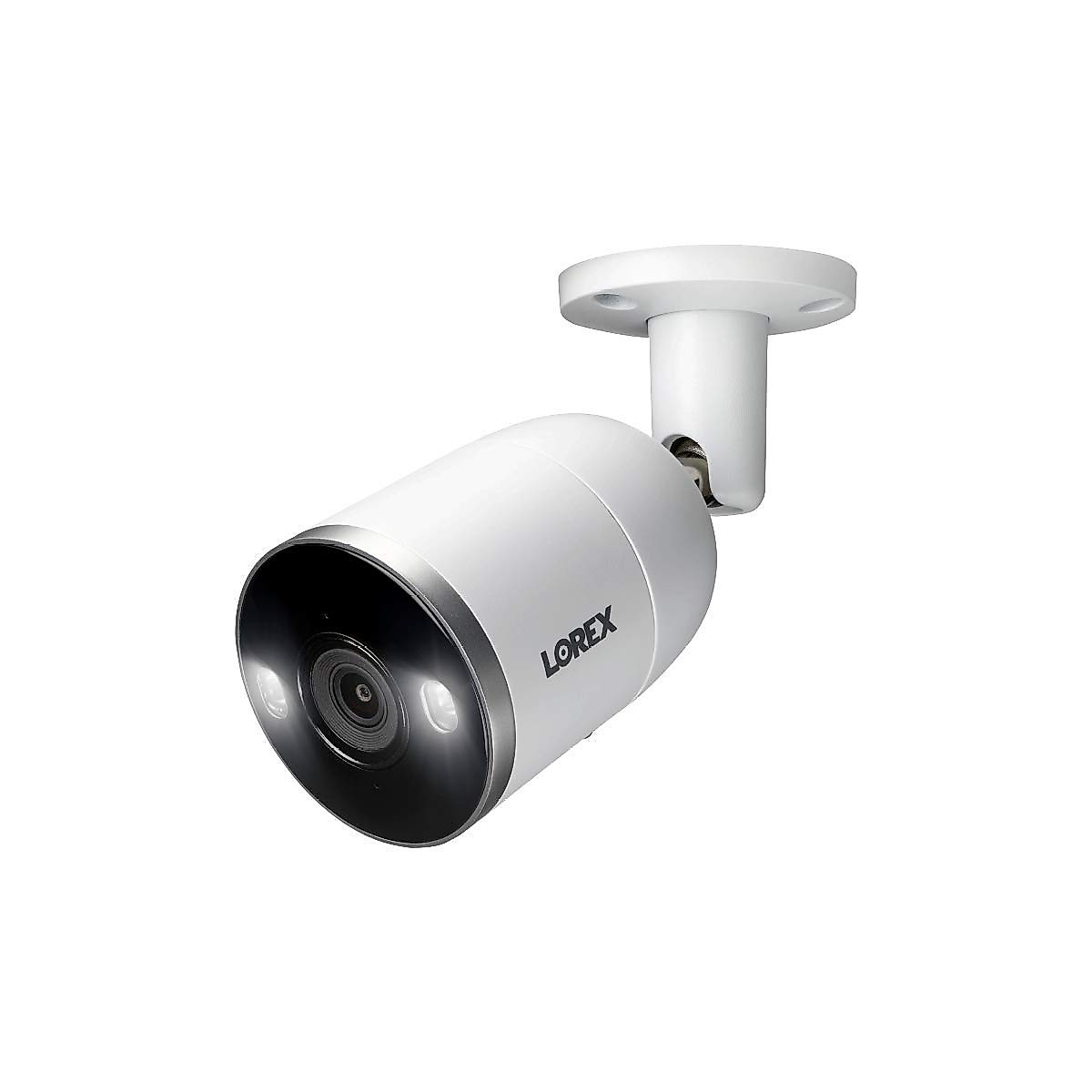 Lorex E892AB Indoor/Outdoor 4K Ultra HD Smart Deterrence IP Bullet Camera with Smart Motion Plus, 150ft NV, CNV, 2.8mm, IP67, Camera Only, White (Renewed)