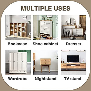 LuBanSir Furniture Anchors, 6 Pack Furniture Wall Anchor Straps for Dresser, Shelves, Bookcase Anti-Tip Safety