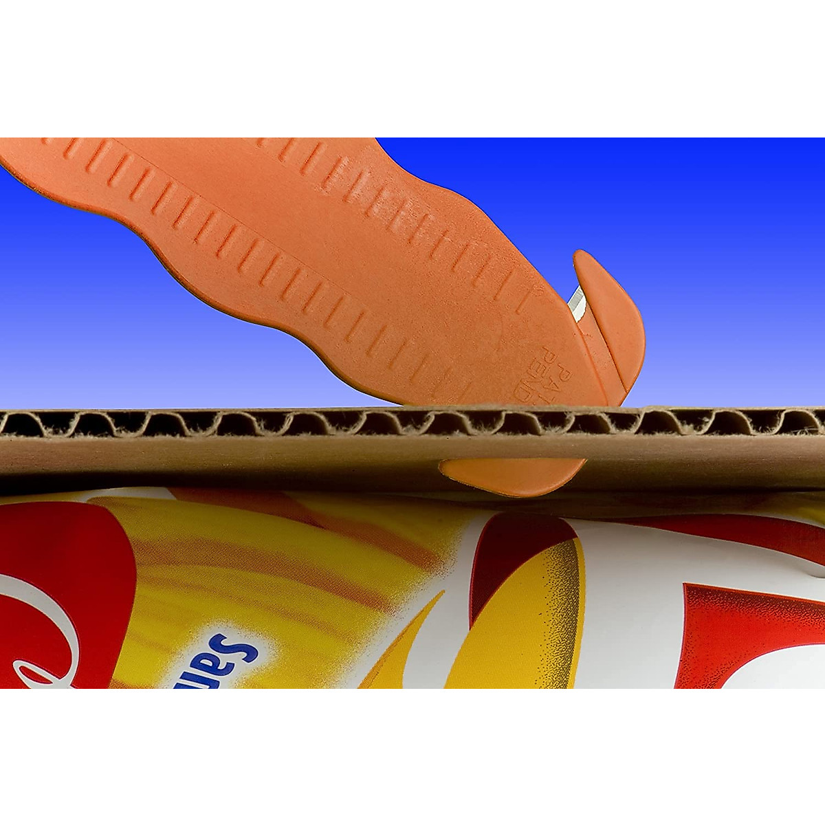 100 Pack Klever Kutter Safety Box Cutter Utility Knife With Carbon Steel Blade - Safety Package Opener Tool Box Cutter Safex - Utility Knife Cardboard Cutter Value Pack (100, Orange)