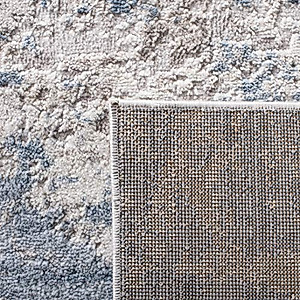 SAFAVIEH Amelia Collection Area Rug - 10' x 14', Grey & Blue, Modern Abstract Design, Non-Shedding & Easy Care, Ideal for High Traffic Areas in Living Room, Bedroom (ALA705F)