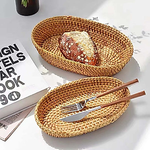 Round Rattan Bread Basket for Serving,Small Wicker Bread Basket Fruit Basket,Small Woven Bread Basket Fruit Basket,Round Rattan Basket for Bread,100% Natural Rattan,100% Handmade,1 PC