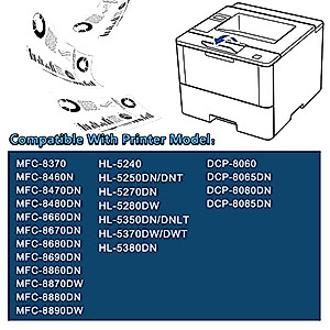 MaxColor TN550 1 Pack Black,Compatible TN550 Toner Cartridge Replacement for Brother HL5240 5250DNDNT 5270DN MFC8370 8460N 8470DN DCP8060 8080DN 8085DN Printer Toner Cartridge