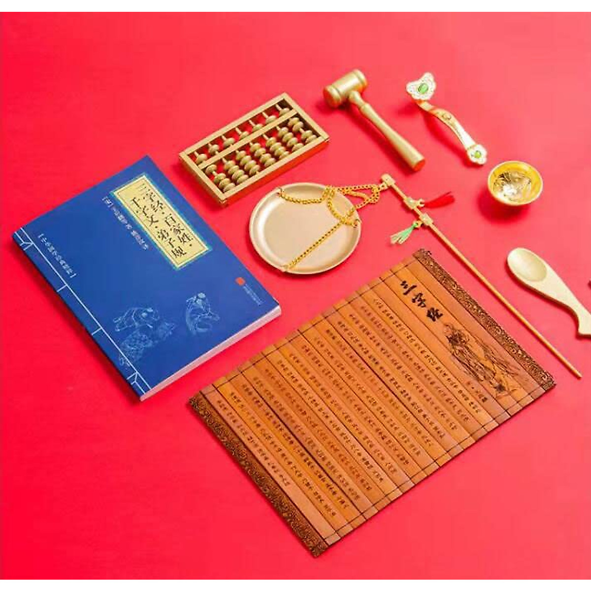 16-Piece Zhuazhou Set 抓周 100cm * 100cm Background Sheet Unique Gifts for Baby's First Birthday Party