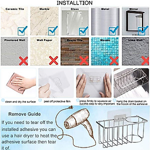 OUKALU Sink Organizer Adhesive Sponge Holder with Brush Holder, 2-in-1 Sink Caddy for Kitchen, SUS304 Stainless Steel Rustproof Waterproof,No Drilling