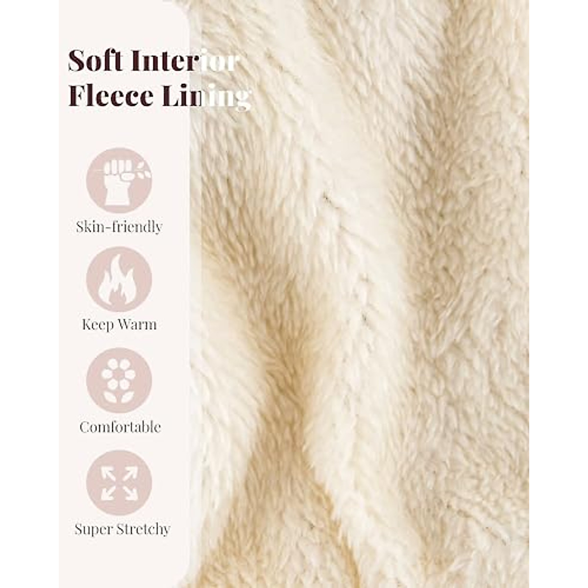 Alepo Womens Winter Beanie Hat, Warm Fleece Lined Knitted Soft Ski Cuff Cap with Pom Pom(Black)