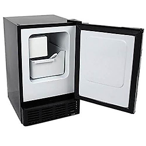 EdgeStar IB120SS Built in Ice Maker, 12 lbs, Stainless Steel and Black