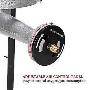 ROVSUN High Pressure 200,000 BTU Propane Gas Stove Single Burner for Outdoor Cooking Home Brewing Turkey Fry, Powerful Camping Cooker with 20 PSI Regulator (200,000BTU-Short Feet)