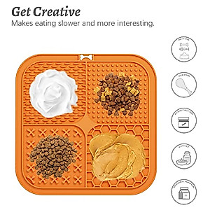 MateeyLife Large Lick Mat for Dogs & Cats with Suction Cups, Lick matts for Large Dogs Anxiety Relief, Cat Peanut Butter Lick Pad, Dog Enrichment Toys for Boredom Reducer, Dog Treat Mat for Bathing