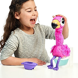 Little Live Pets Gotta Go Flamingo | Interactive Plush Toy That Eats, Sings, Wiggles, Poops and Talks (Batteries Included) | Reusable Food. Ages 4+, Multicolor (26222)