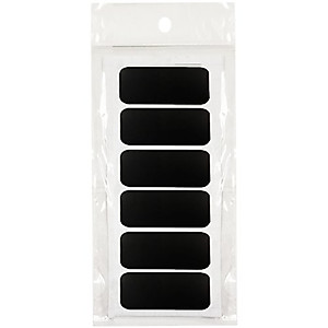Wrapables Set of 60 Chalkboard Labels/Chalkboard Stickers for Organizing, Labeling, Gift Tags, Drink/Wine Markers, and Weddings - 2.125" x 1" Rectangle