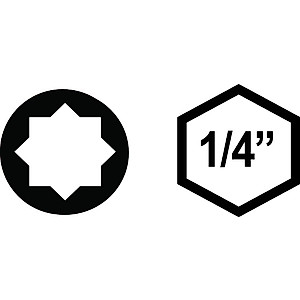 8 Point Star Bit. VEGA Double Square #2 Professional Grade 2 Square Drive Torx 2” Bit Set. 150DS02A-3 (Pack of 3)