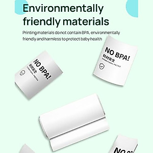 HXBER Mini Printer, Kids Camera Instant Thermal Printer 2.4 Inch Screen Dual Camera Support Timer Shooting 1080P Video Recording Thermal Inkless Printing with 3 Rolls White Print Paper+32G Memory