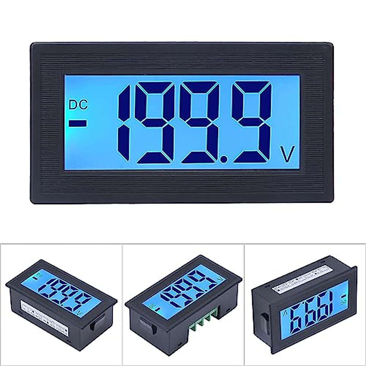 YB5135DB Digital Voltage Testers Mini DC Voltmeter Blue Backlight LED Panel Accuracy Volt Monitor Tester AC100-240V(DC 0-200V)