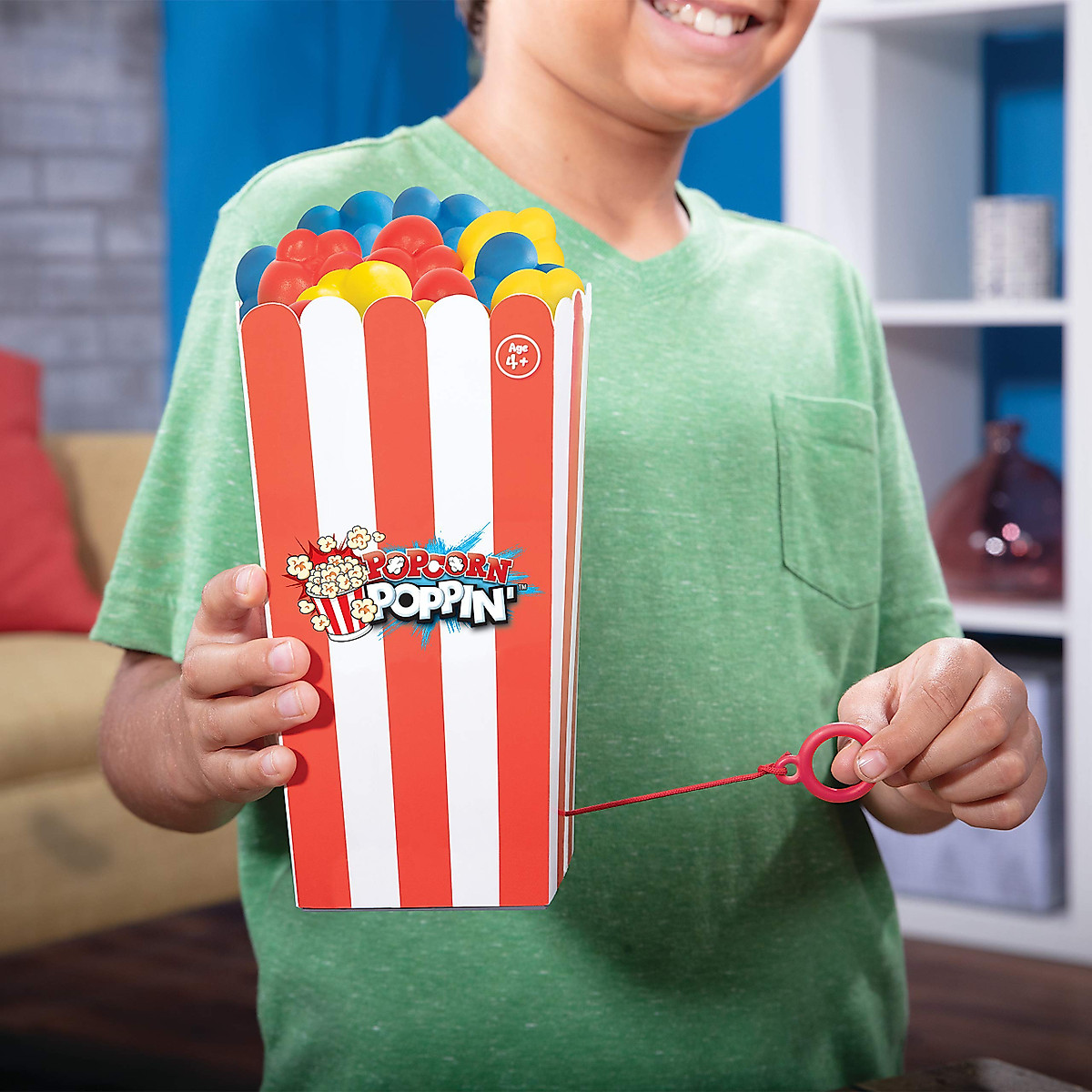 Moose Racing Popcorn Poppin' - for Ages 4+ | 2+ Players - Includes Popcorn Box with Timer, Die & Instructions - Fast-Paced Family Fun, Multi (91011)