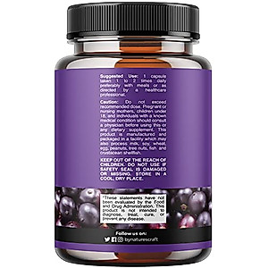 Acai Berry Capsules Antioxidant Supplement - Acai Berry Cleanse Superfood Supplement for Brain Booster Heart Health and Natural Energy Boost - Acai Capsules and Memory Supplement for Brain Health