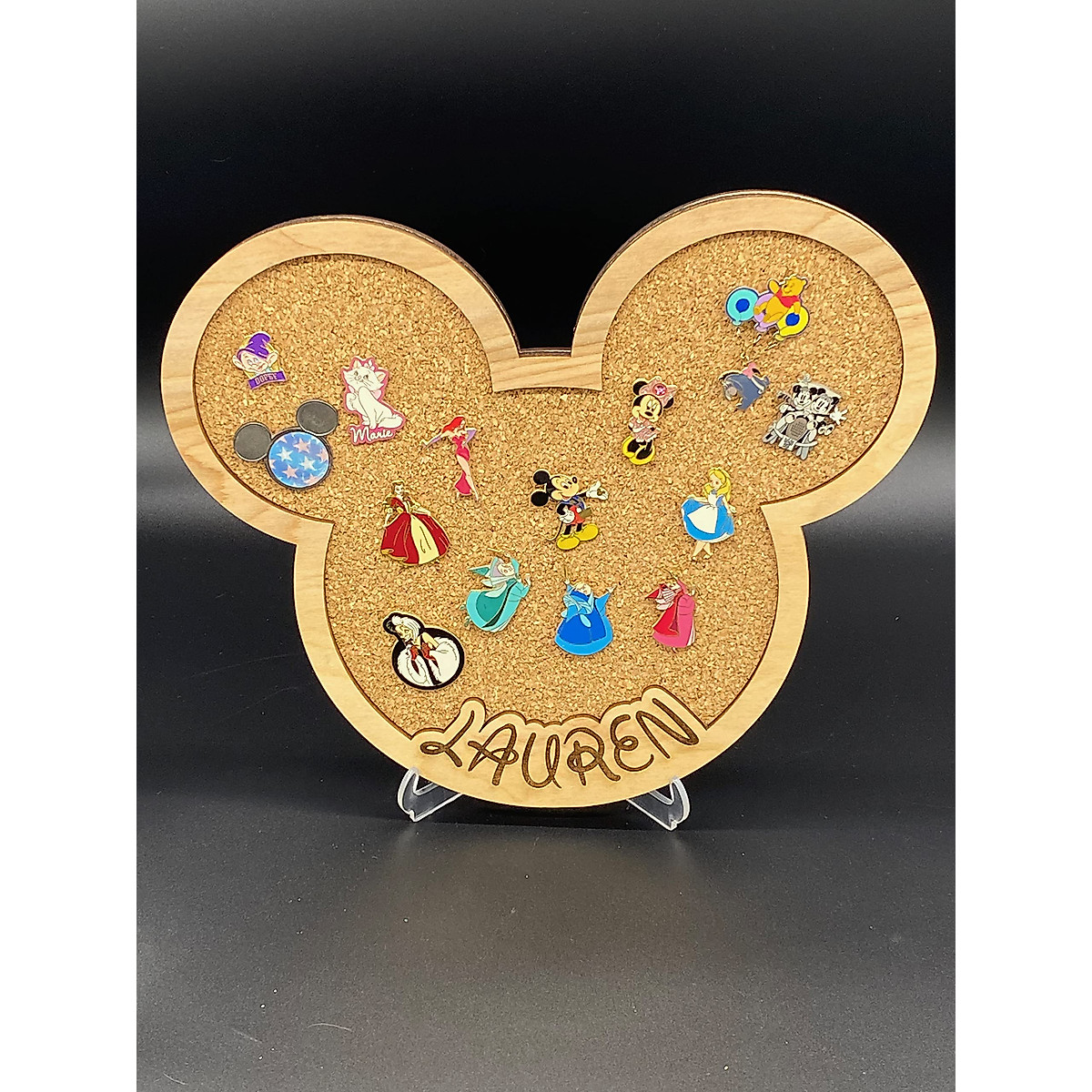 Personalized Pin Holder/Trading Pin Display/Cork Board/Home Decor (12", Minnie)