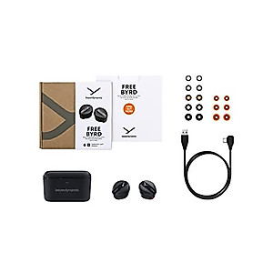 beyerdynamic Free BYRD Black True Wireless Bluetooth in-Ear Headphones, Active Noise Cancelling, Long Battery Life, Microphone, IPX4, Sound Personalization and Alexa Built-in