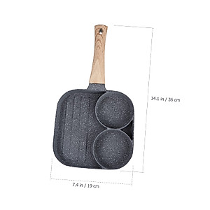 DOITOOL Poached Egg Pan Fried Egg Pan Pot Induction Cooker Aluminum Alloy Burger Pan Sandwich Making Pan Bacon Cooking Pan