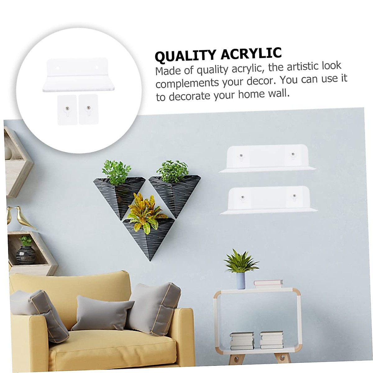 Zerodeko Acrylic Storage Rack Nursery Wall Shelves Children Storage Frame Durable Storage Shelf Versatile Acrylic Bracket Cosmetics Storage Shelf Kids Shelf Wall-Mounted Organizer