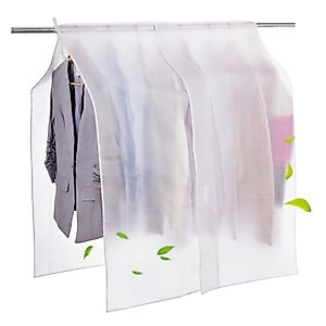 Clothing Rack Covers, Hanging Garment Bag Organizer Storage Cover,Clear Clothes Shoulder Rack Cover Suit Coat Dress Clothes Closet Storage Organizer Dustproof Protector,90 * 110cm
