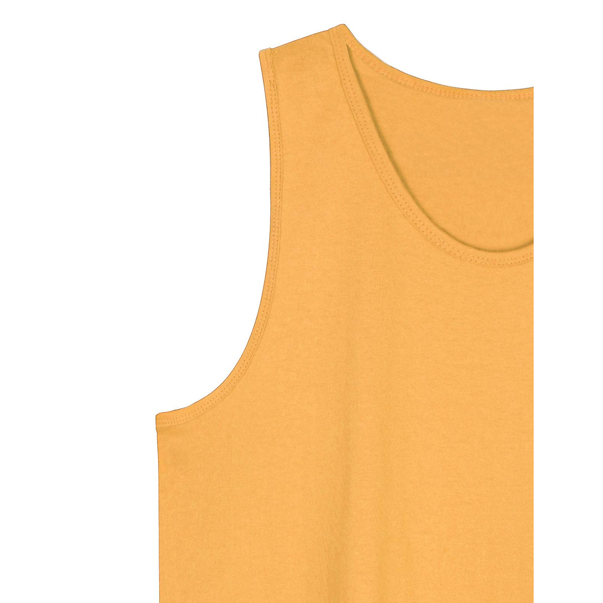 Men's Sleeveless Premium Basic Casual Solid Tank Top Shirts XL Squash Gold