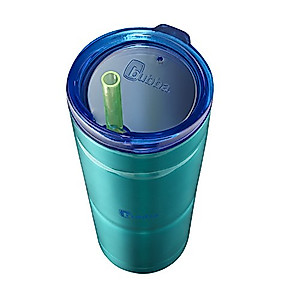 Bubba Envy S Vacuum-Insulated Stainless Steel Tumbler with Lid and Straw, 24oz Reusable Iced Coffee or Water Cup, BPA-Free Travel Tumbler, Island Teal