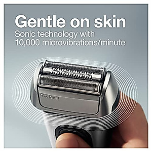Braun Electric Razor for Men, Series 8 8467cc Electric Foil Shaver with Precision Beard Trimmer, Cleaning & Charging SmartCare Center, Galvano Silver