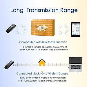 NADAMOO Wireless Barcode Scanner Compatible with Bluetooth Function, 2.4G Wireless & Wired 3-in-1 Bar Code Scanner Portable USB CCD Reader, Work with Tablet iPhone iPad Android Windows Mac OS