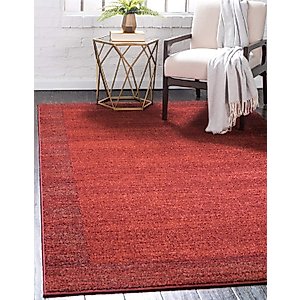 Unique Loom Del Mar Collection Area Rug - Abigail (3' 3" x 5' 3" Rectangle, Terracotta/ Red)
