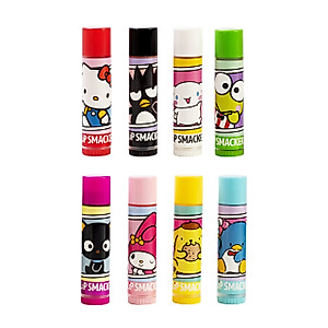 Lip Smacker Sanrio Hello Kitty and Friends 8-Piece Flavored Lip Balm, My Melody, Little Twin Stars, and Chococat, Hydrating & Protecting - Cruelty-Free