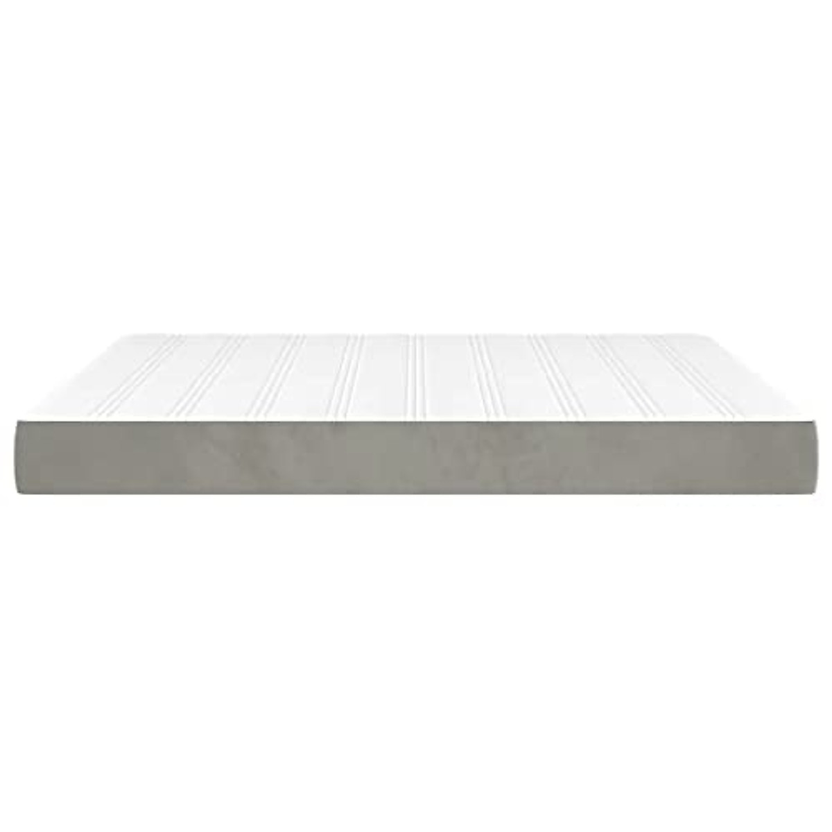 vidaXL Pocket Spring Bed Mattress Light Gray 76"x79.9"x7.9" King Velvet