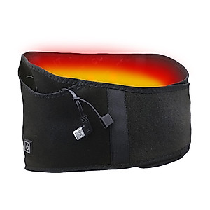 Cordness Electric Back Heating Pad Portable Lighten Lumbar Support Belt Waist Brace Body Warmer USB Port