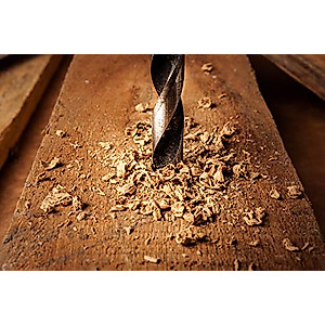 Baker and Bolt Extra Long 12" Brad Point Drill Bit Set for Wood Stainless Steel Wood Drill Bits Set | Pack of 10 with Storage Sleeve