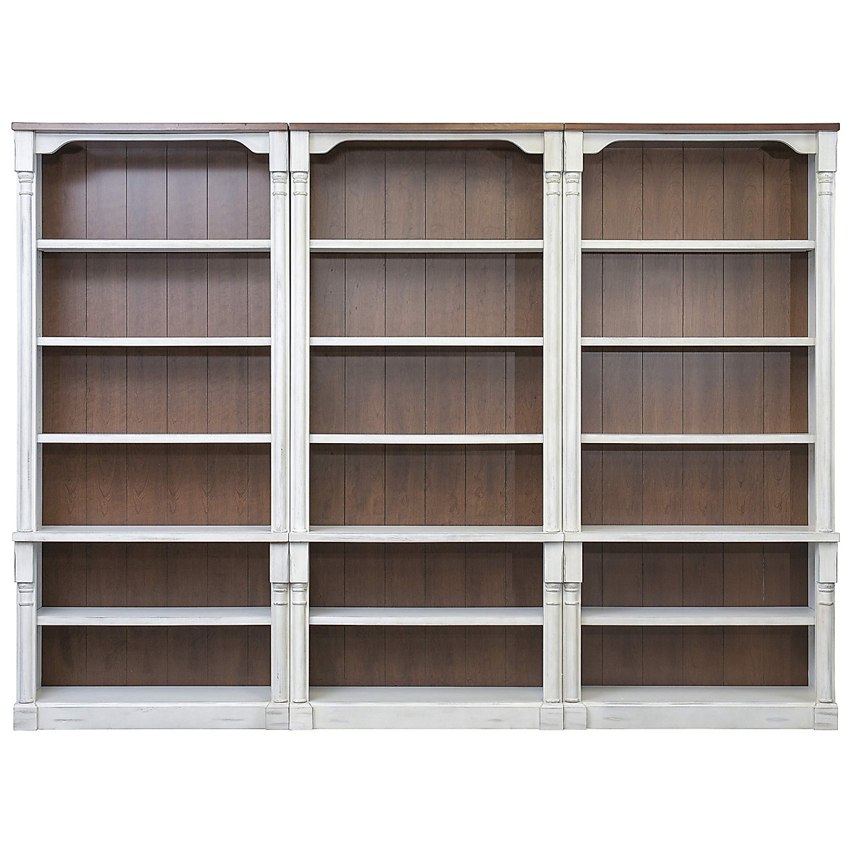 Martin Furniture 3 Open bookcase, White