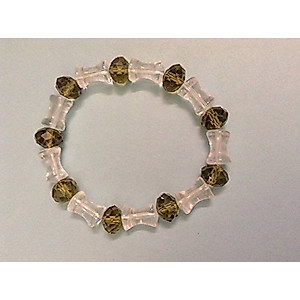 Crystal clear plastic beaded style bracelet 7"Adjustable each bracelets $6.99