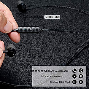 OceanTek Wired Earbuds in Ear Earphones 3.5 mm Comfortable Clear Sound Headphones for Sports Gym Running Compatible with Samsung & Apple Phones, Android Phones, Laptops, Black