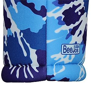 Natural Slice Blue Tie Dye Driver 460cc Club Headcover Handmade by BeeJos